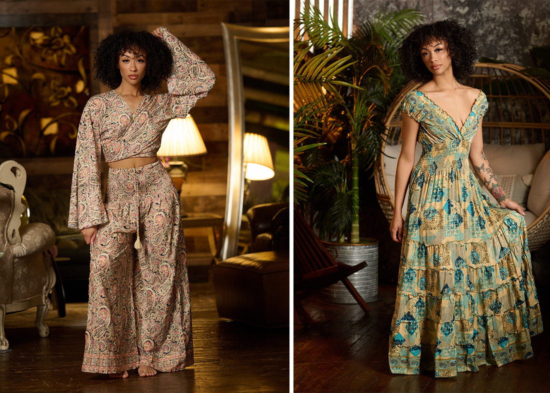 Bohemian Clothing made from silk and rayon